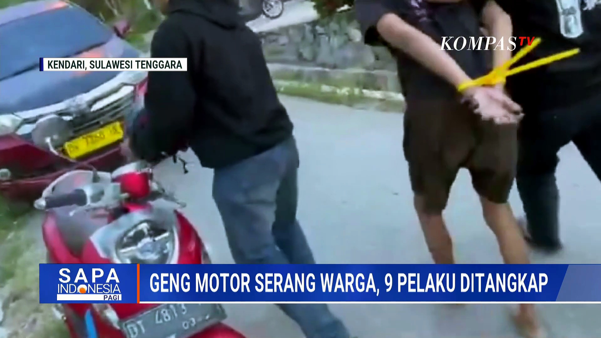 Geng motor bersenjata serang pengunjung pedestrian Kendari, 9 orang ...