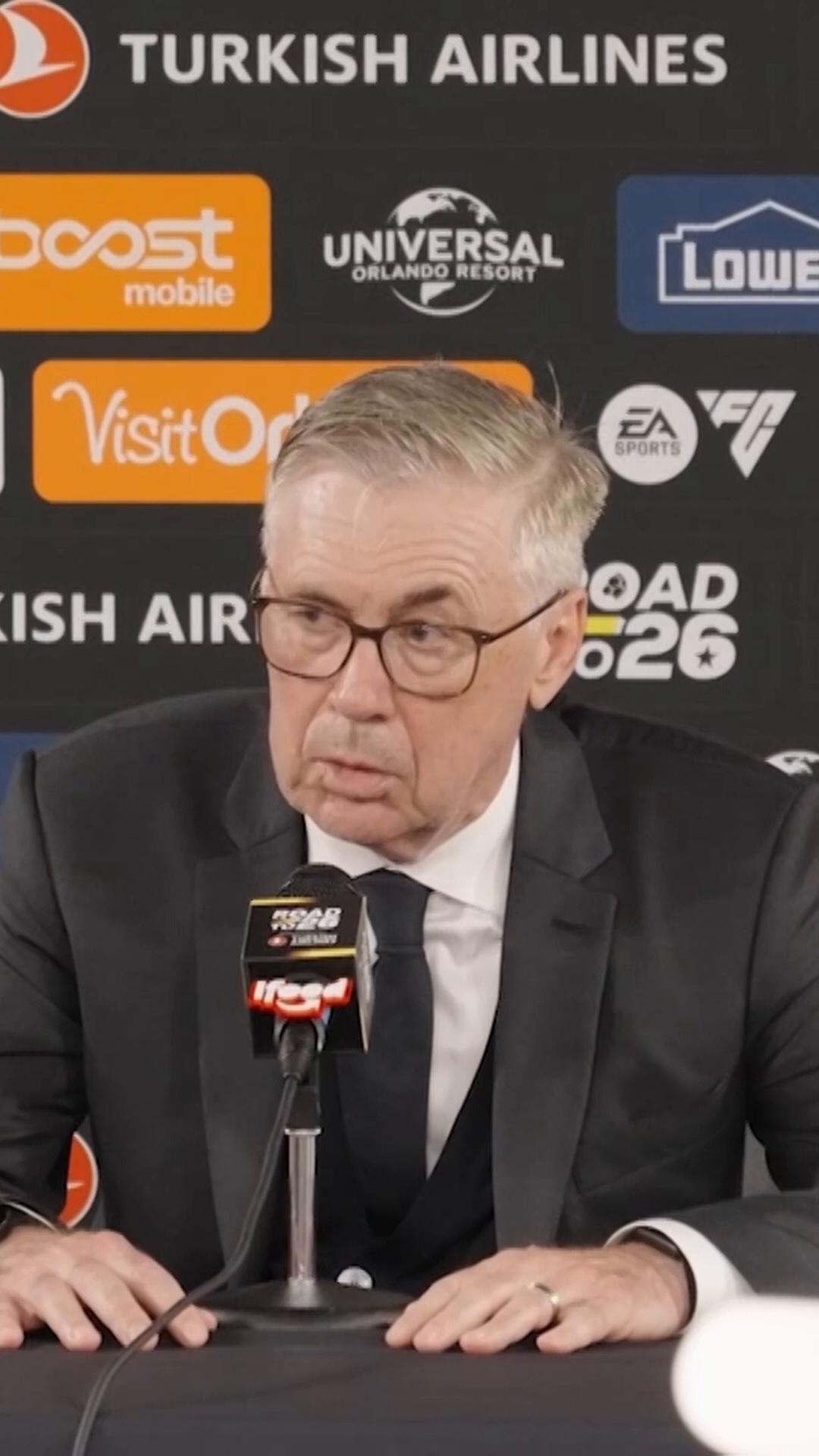 "I already have the starting lineup," says Ancelotti