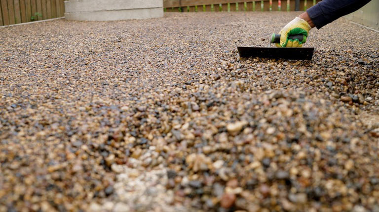 Skip concrete & gravel — there's a smarter, weed-resistant patio option