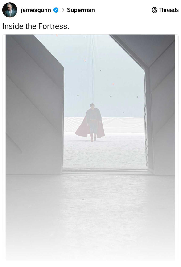 James Gunn reveals first look at Superman's return in official Man of ...
