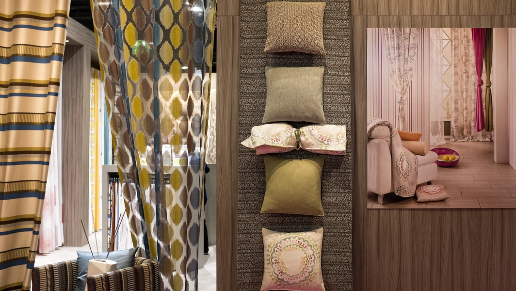 Designers replace 'sad beige' curtains with bold styles