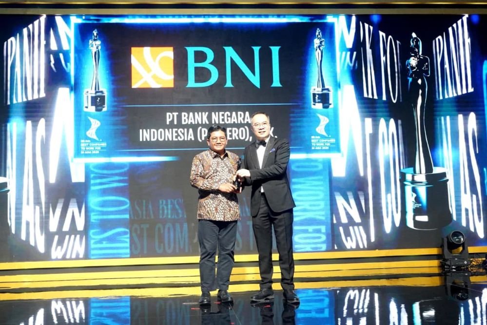BNI cetak hattrick predikat best companies to work for in Asia