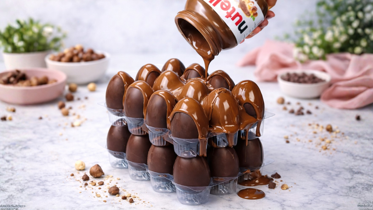 Nutella chocolade ei dessert