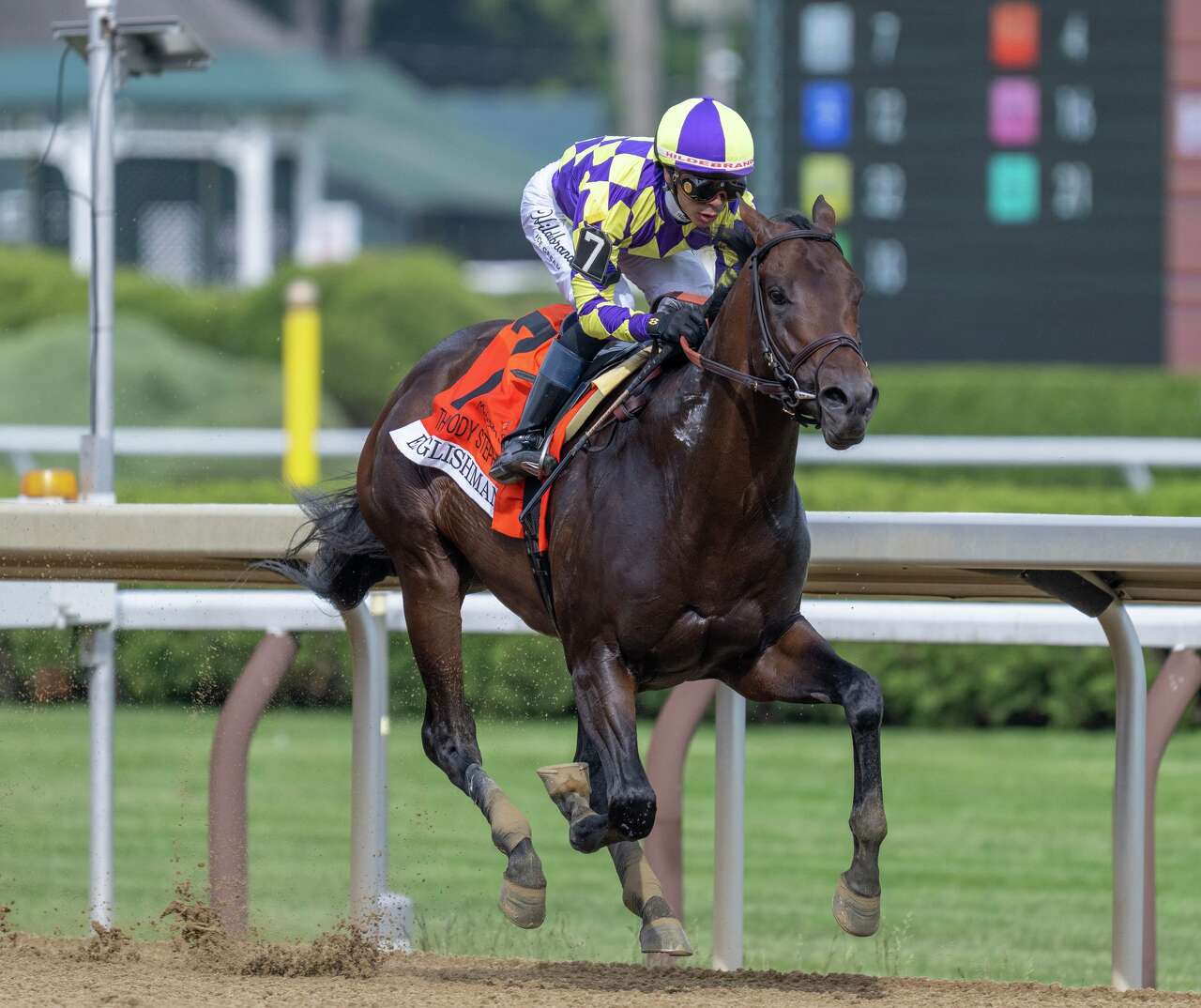Englishman ties Saratoga Race Course's oldest record to win Woody Stephens
