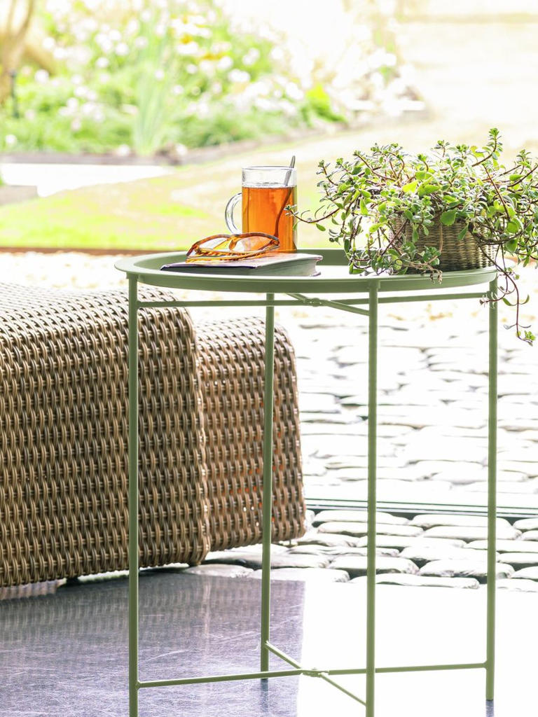 Habitat's folding garden side table can make even the tiniest outdoor ...