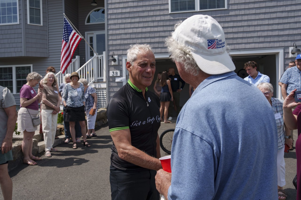 Rahm Emanuel pedals hard to show vitality as aging potential 2028 candidate