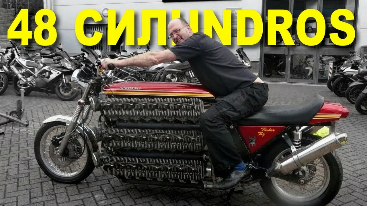 Moto de 48 cilindros: veja a insanidade da Tinker Toy