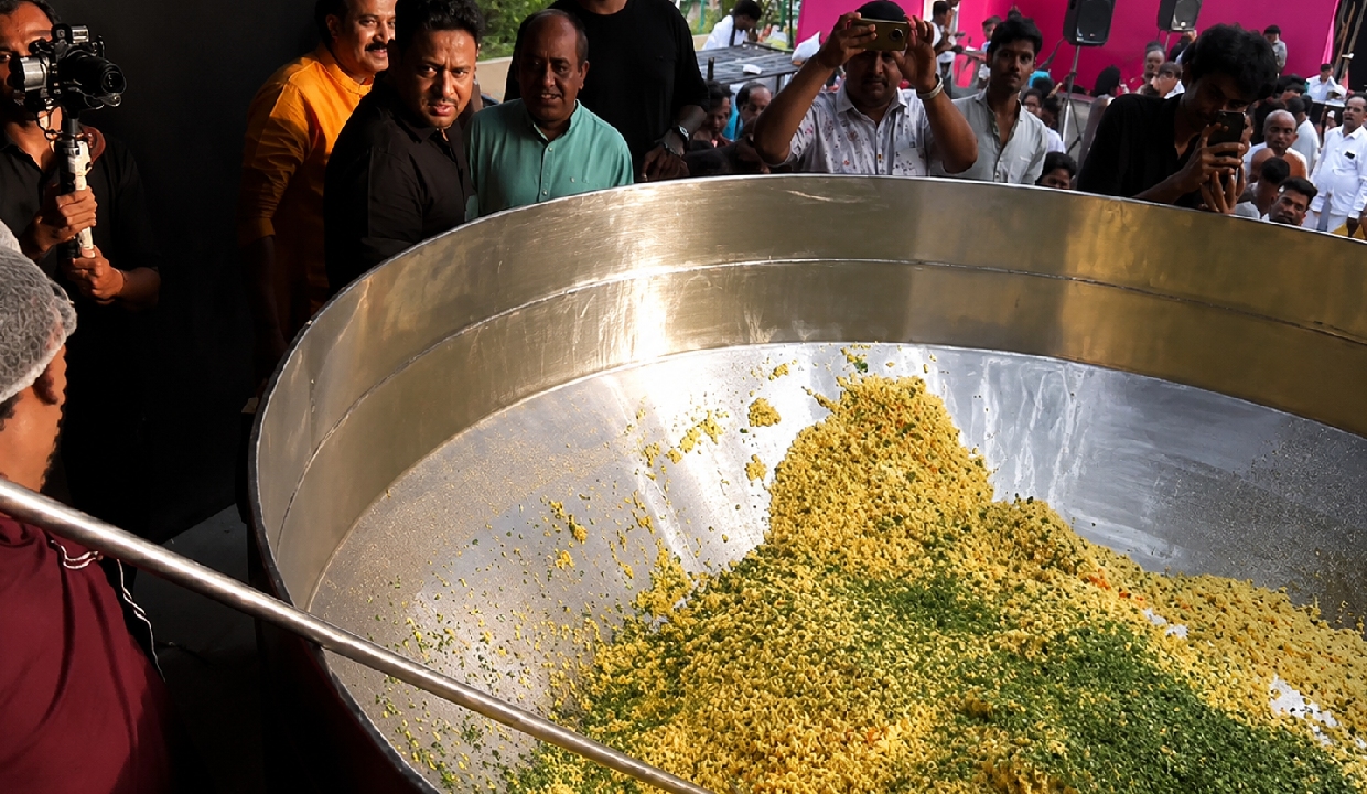 Nagpur celebrates World Poha Day with massive 3,000 kg tarri poha feast
