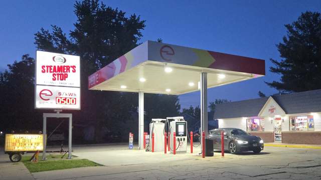 EV driver finds first all-electric charging station complete with a ...