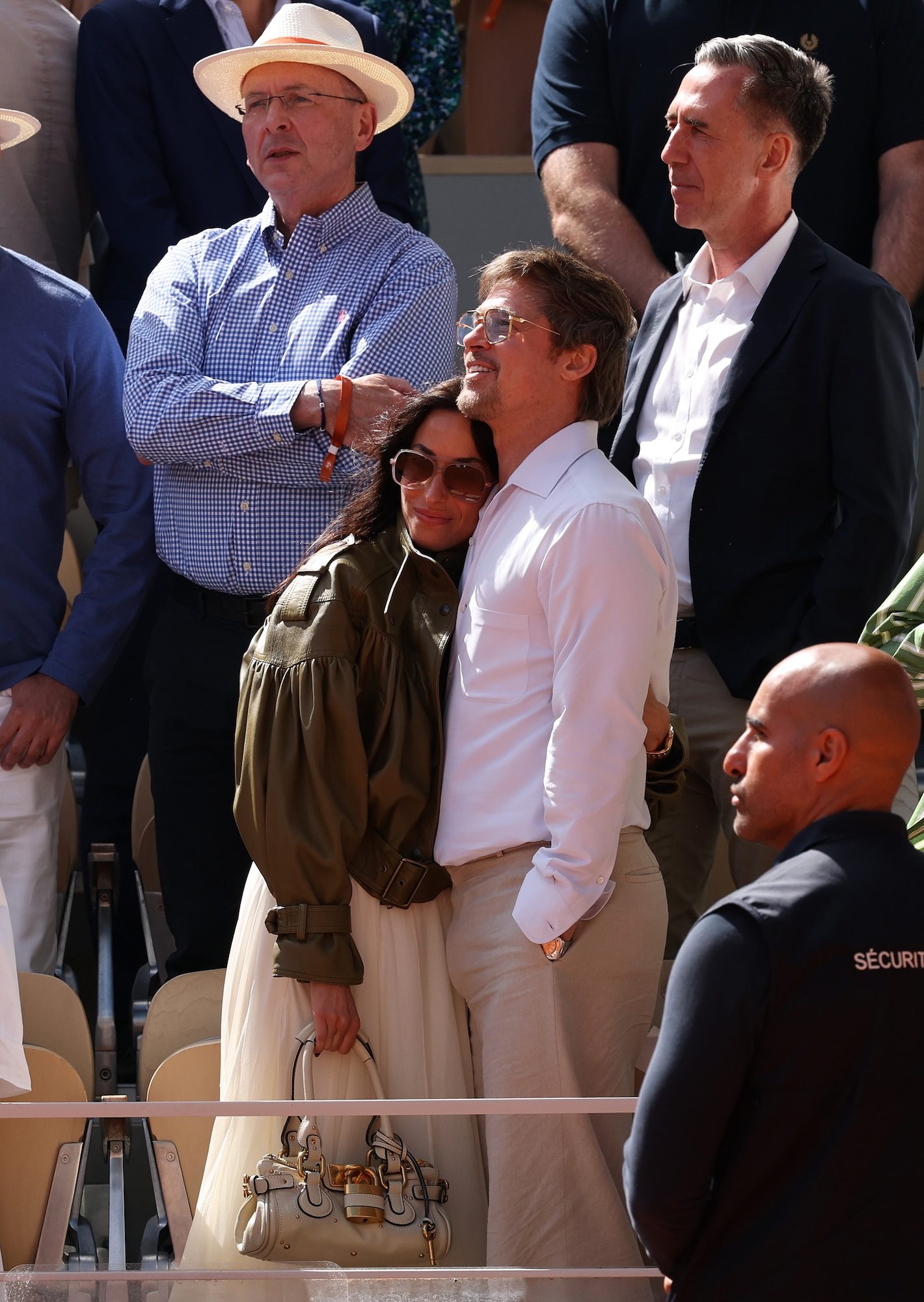Brad Pitt and his girlfriend Ines de Ramon show PDA at French Open
