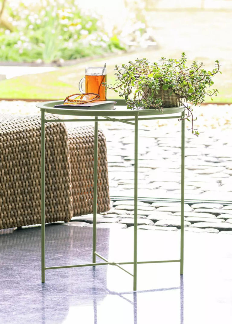 Habitat's folding garden side table can make even the tiniest outdoor ...