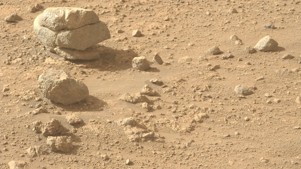 A stack of stones discovered on Mars by the Perseverance rover