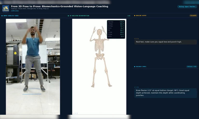AI fitness coach senses the muscle mechanics as you exercise and ...