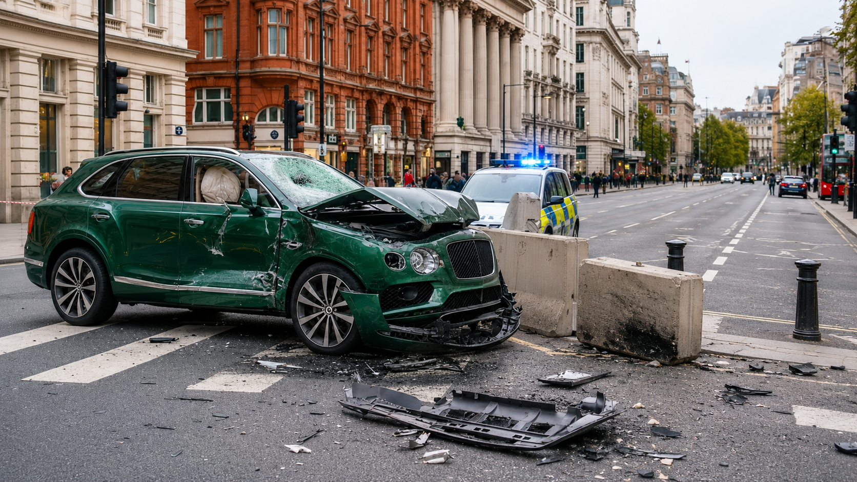Crashed Bentley Bentayga needs a low-cost repair