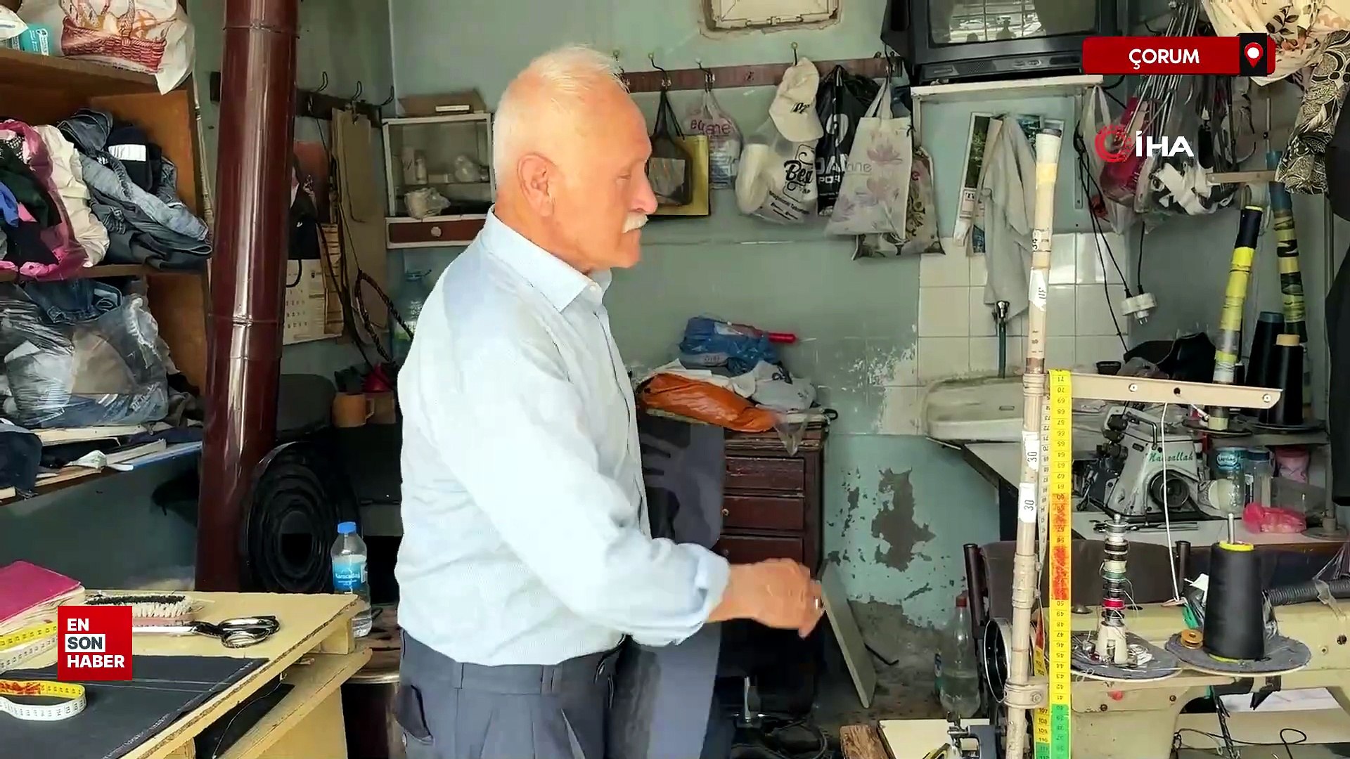 Çorum'da kumaşa sinen bir ömür: 59 yıllık mesleğini 71 yaşında aşkla ...