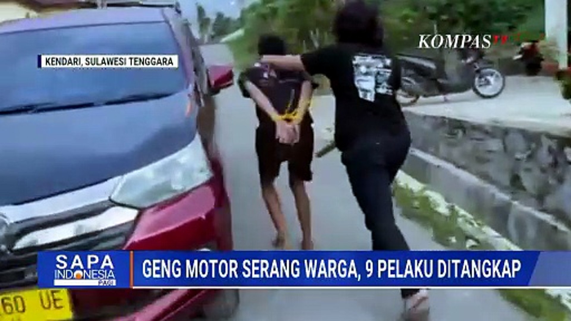Geng motor bersenjata serang pengunjung pedestrian Kendari, 9 orang ...