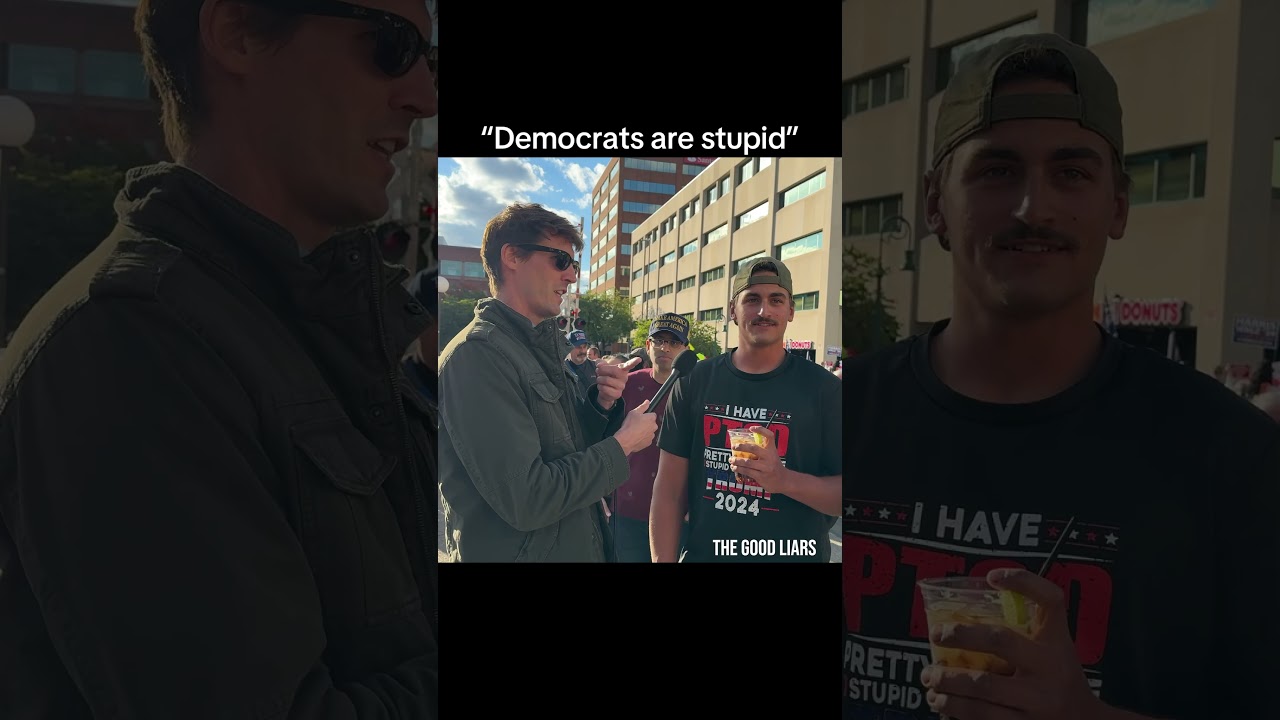 Asking a Trump supporter in a “stupid democrats” T-shirt to name the 3 ...
