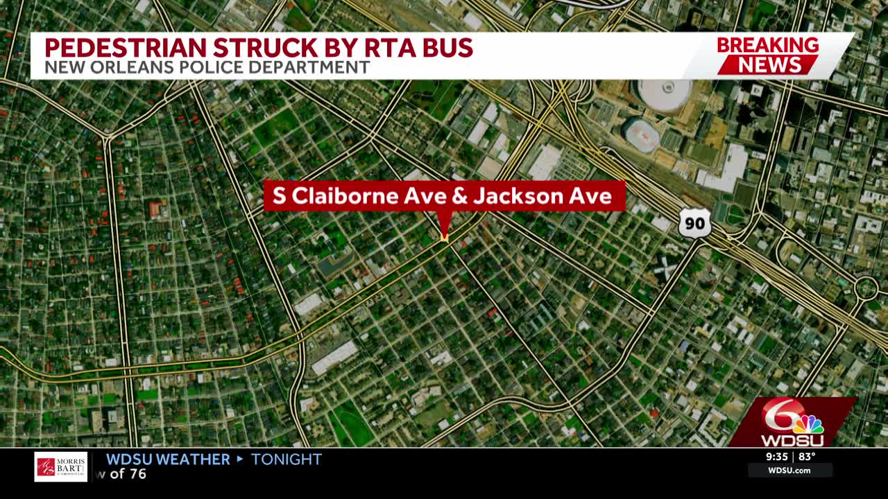 New Orleans pedestrian killed in collision with RTA bus