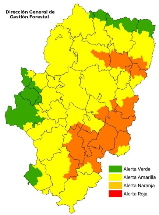 Activada la alerta naranja por riesgo de incendios en varias zonas de ...
