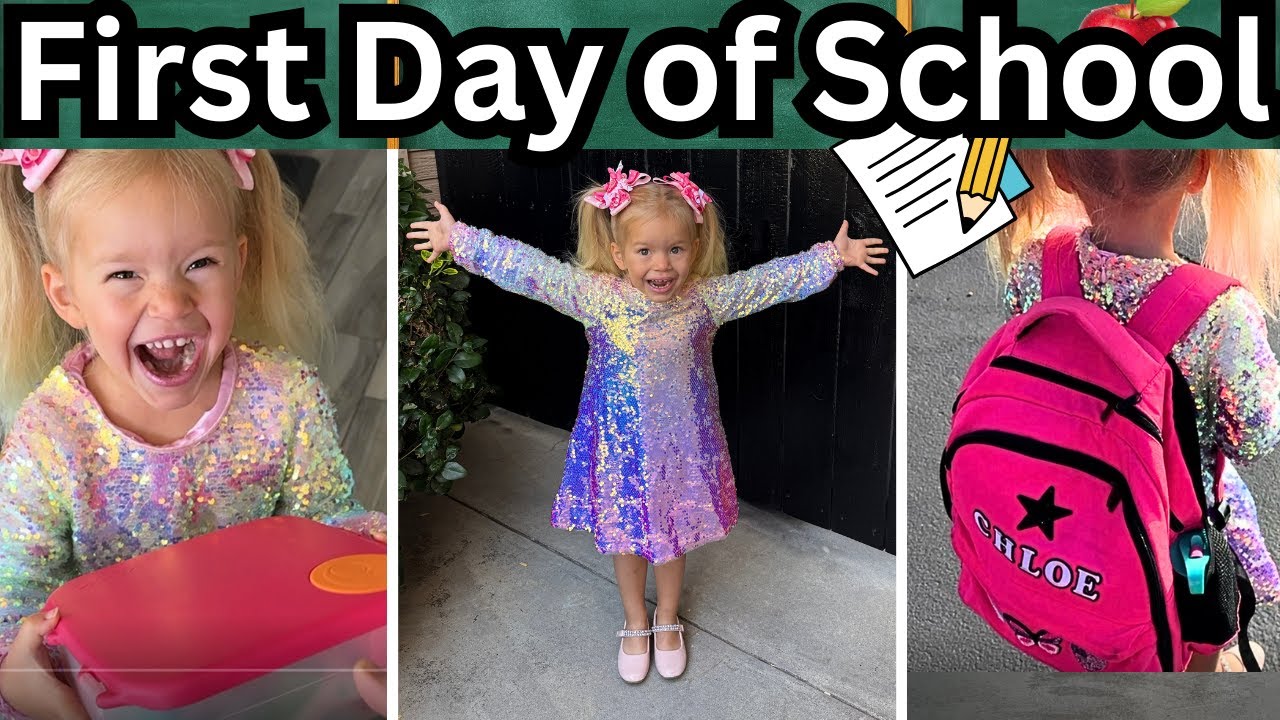 Watch the heart-tugging moment this baby finally heads to school