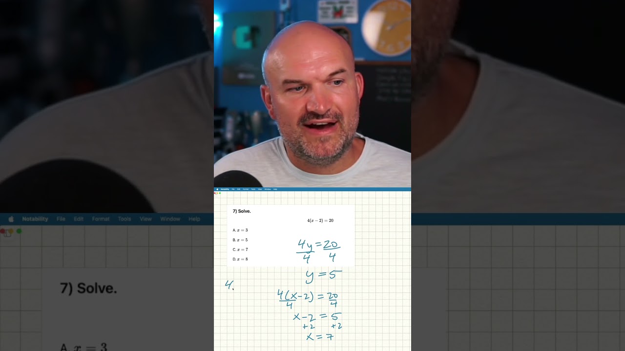 Trap students fall for on solving linear equations GED no calculator # ...