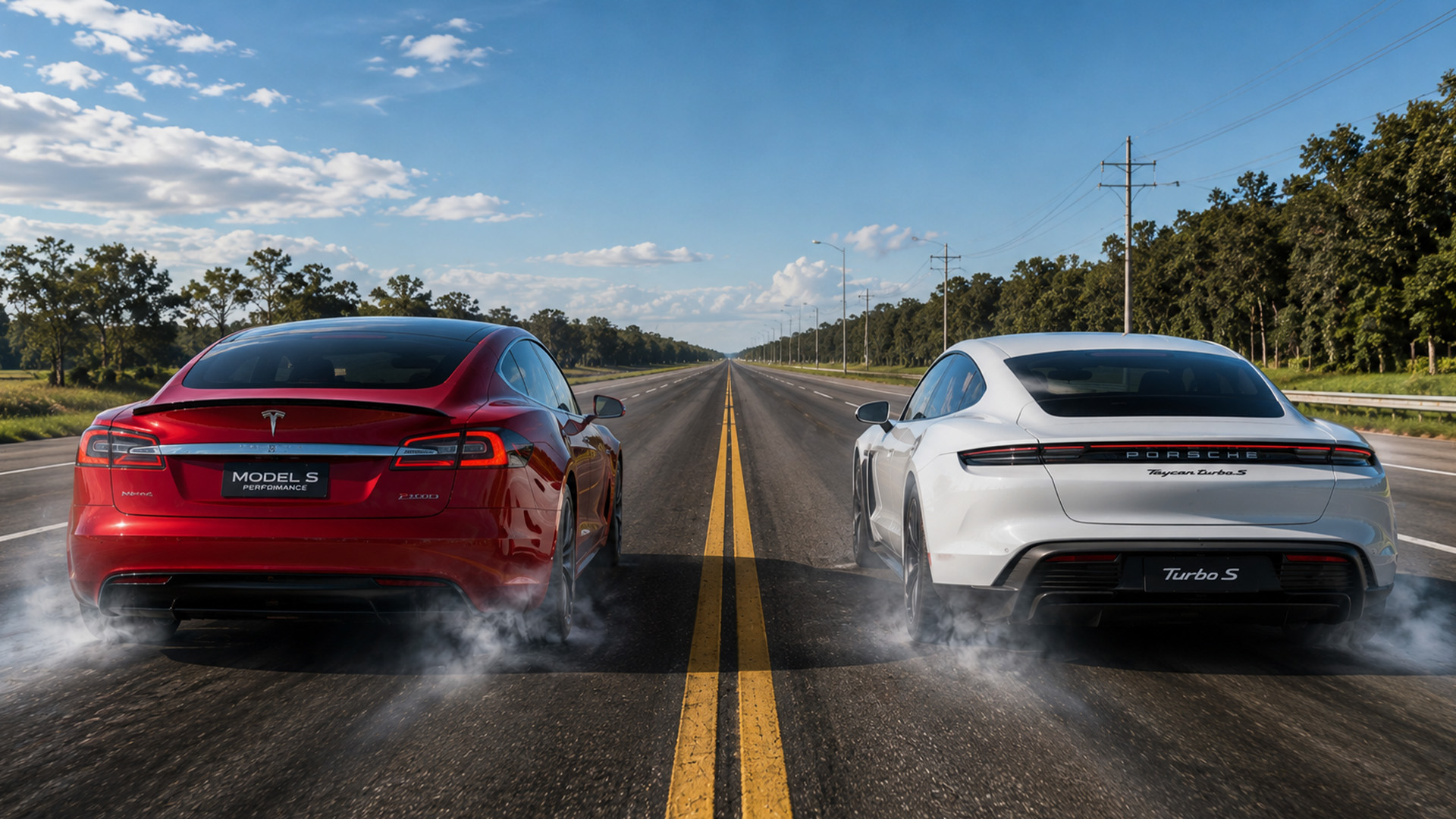 Porsche Taycan Turbo S takes on Tesla Model S Performance drag race