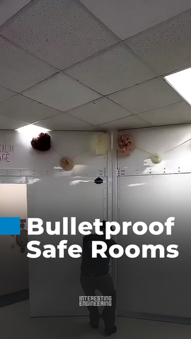 Bulletproof safe room for schools