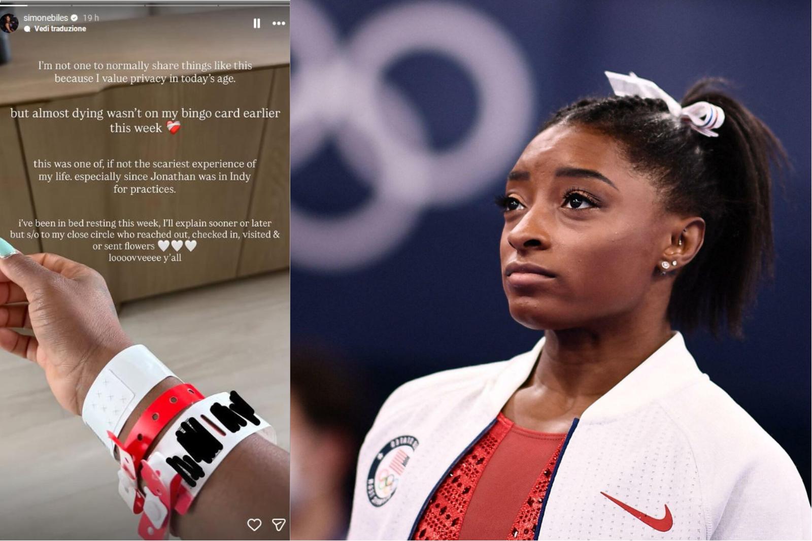 Simone Biles in ospedale: “Ho rischiato di morire”