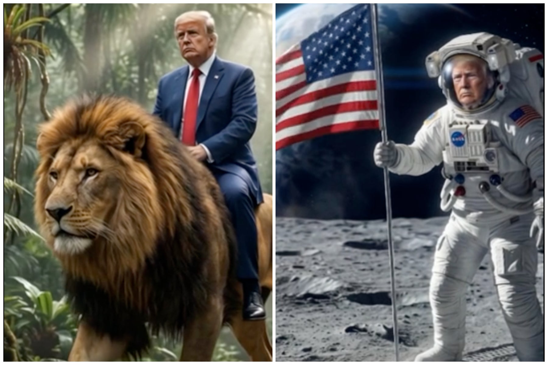 Trump marks D-Day with AI photo portraying Obama library as trash