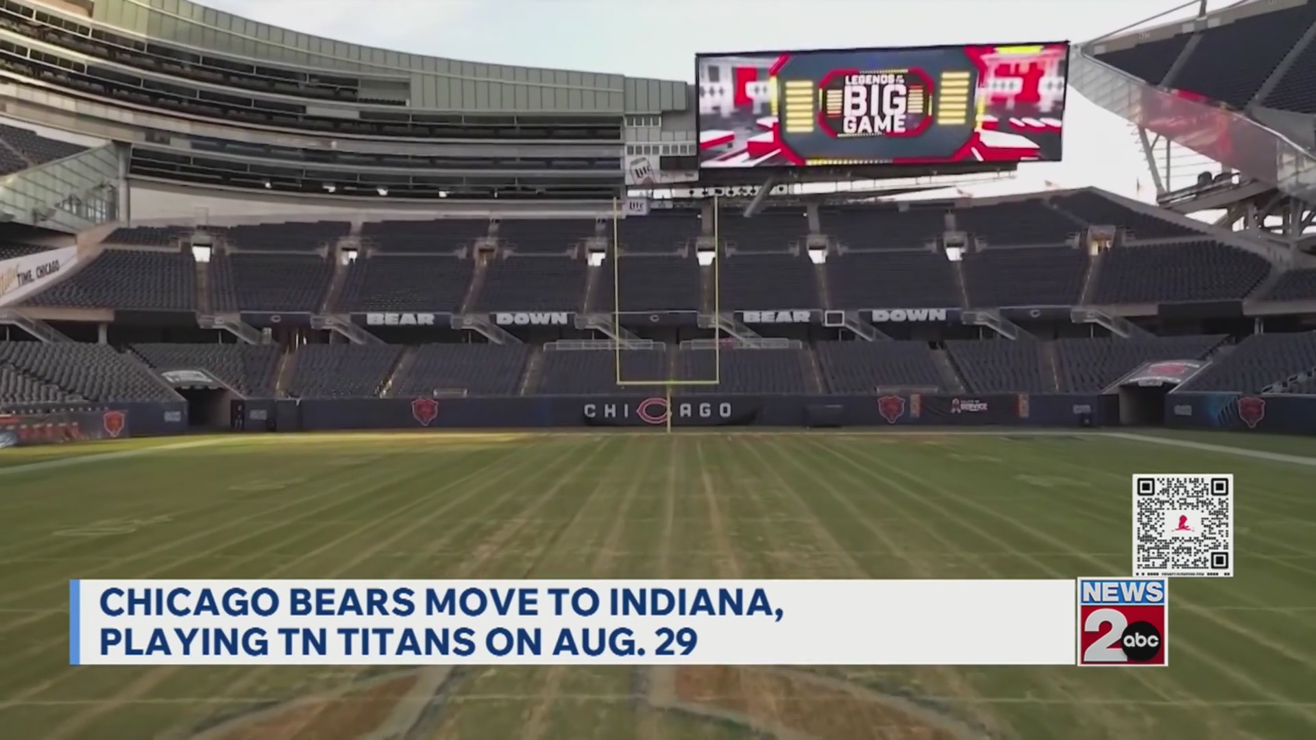 Chicago Bears move to Indiana, playing Titans on Aug. 29