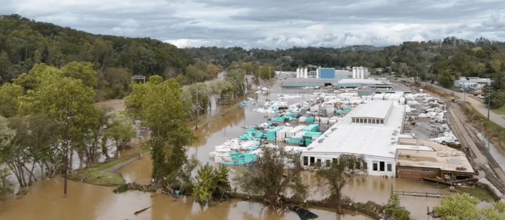 20 months after Helene, plastic pipe from Silver-Line factory in ...