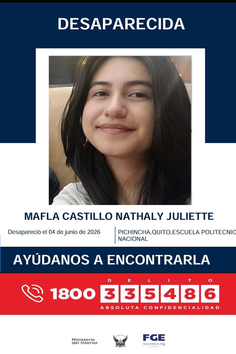 Nathaly Mafla dejó su celular a un amigo y desapareció tras ingresar al ...