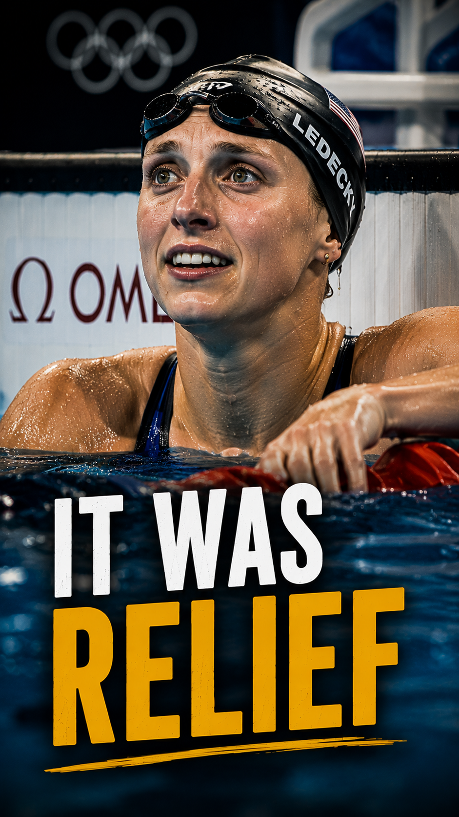 Katie Ledecky says the biggest feeling was relief