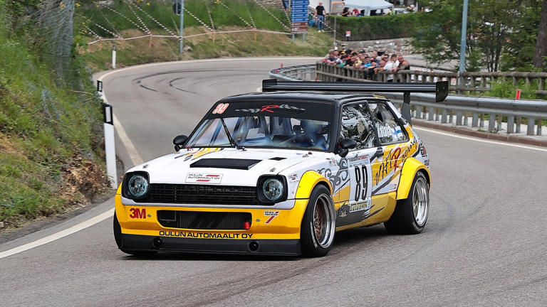 The custom 10,000-RPM V8 in this Toyota Starlet is just plain ridiculous