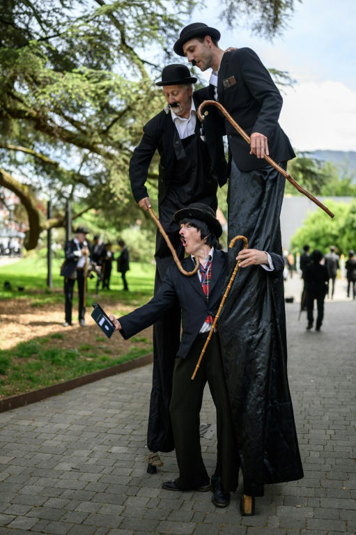 Hundreds of Charlie Chaplin lookalikes gather in Switzerland