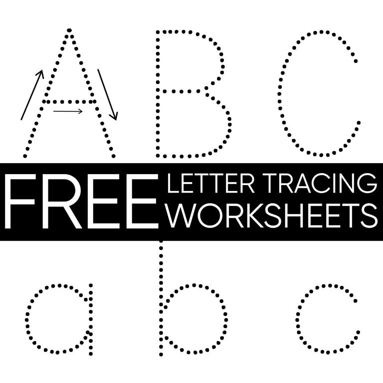 Free letter tracing worksheets A-Z