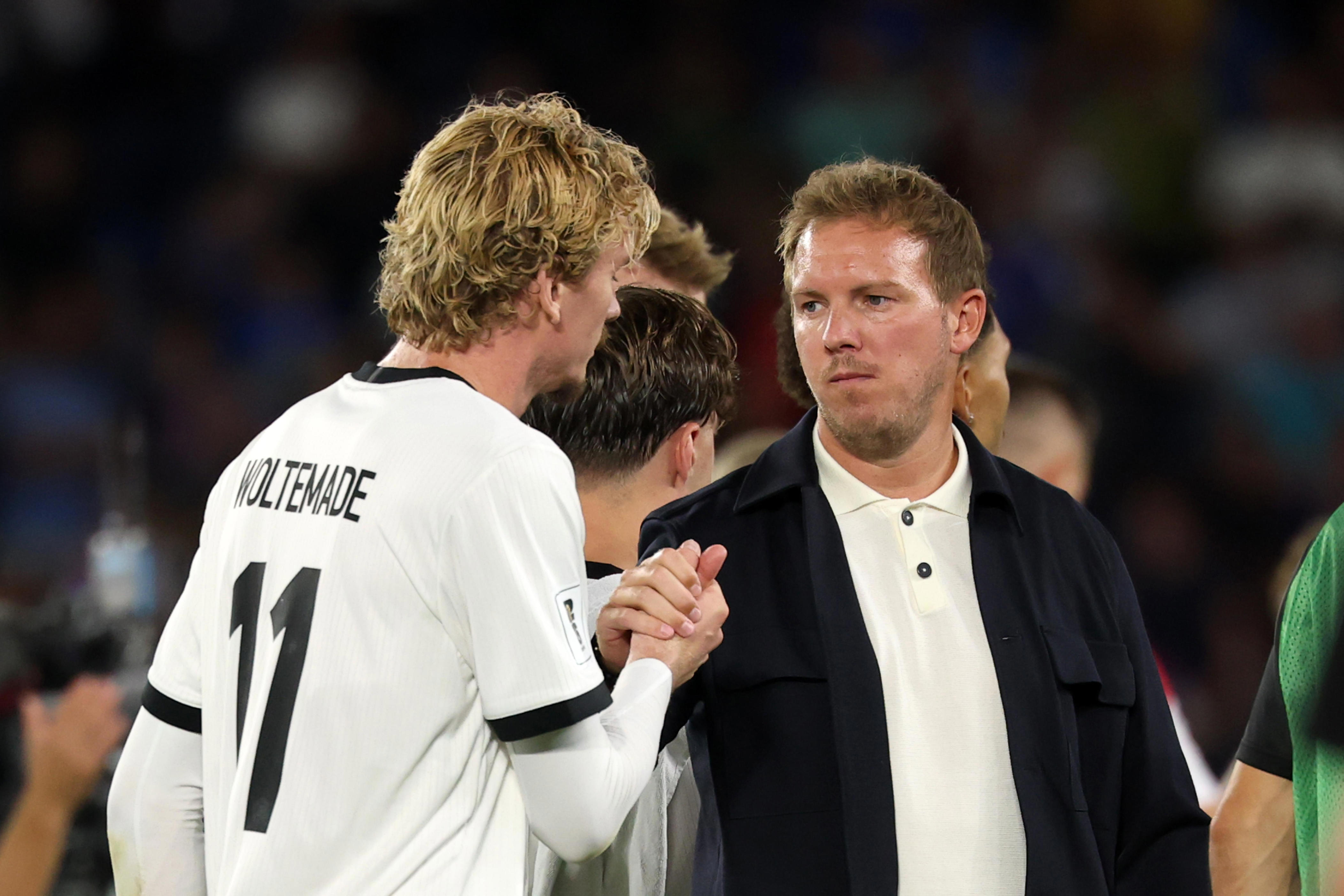Germany’s Julian Nagelsmann defends Nick Woltemade after first ...