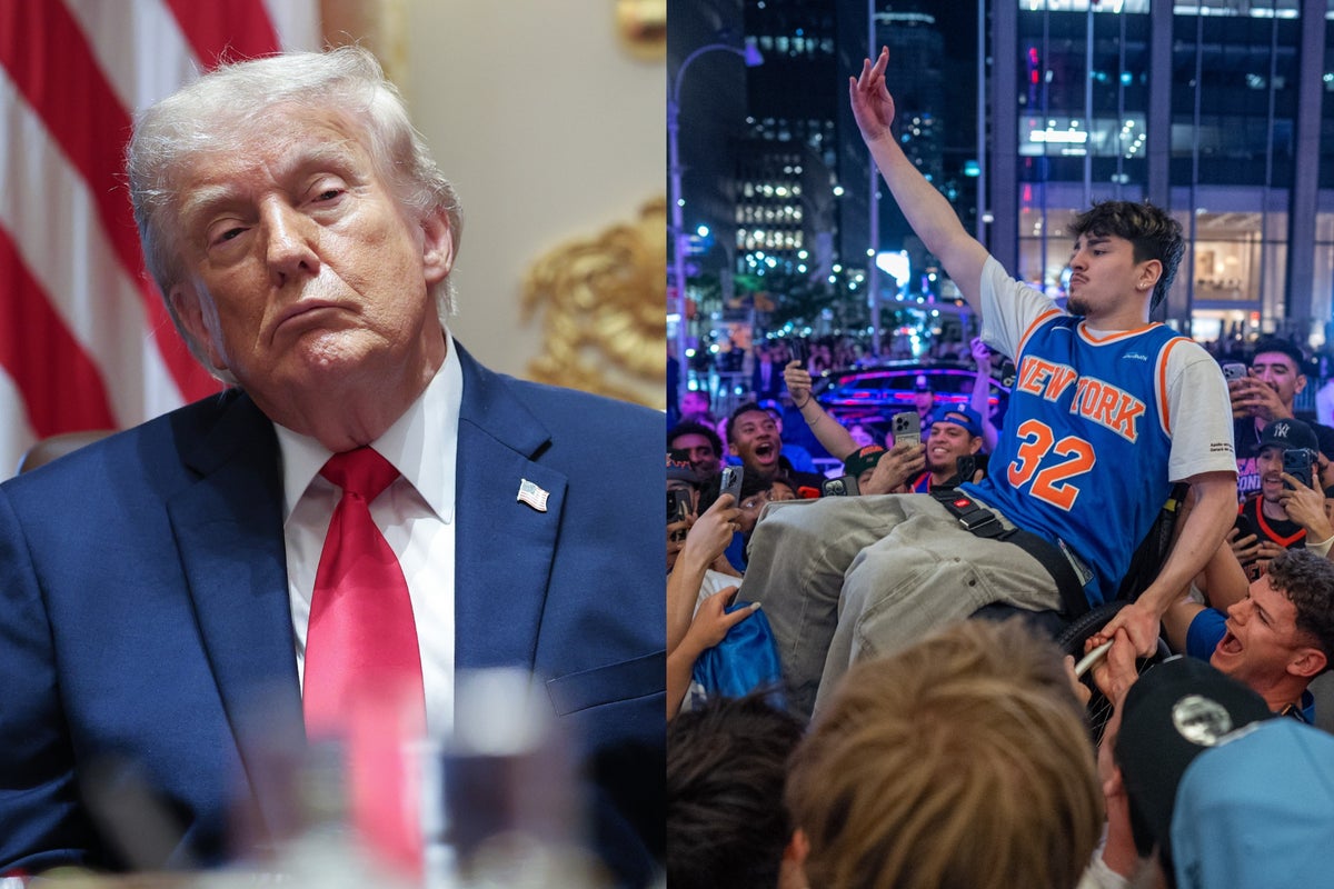 NBA fans go scorched earth on Trump attendance for Knicks-Spurs Game 3