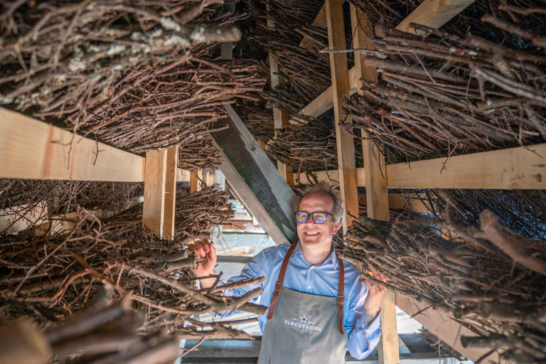 Couple reviving Ayrshire salt-making complete huge new tower of thorns