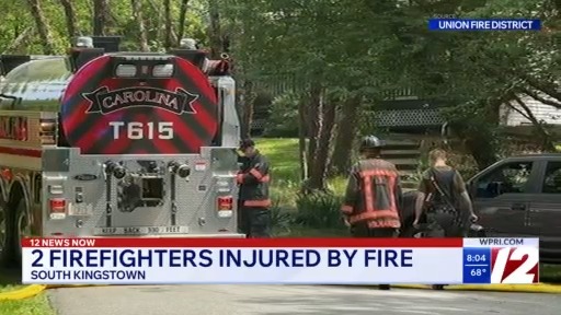 2 firefighters injured battling fire in South Kingstown