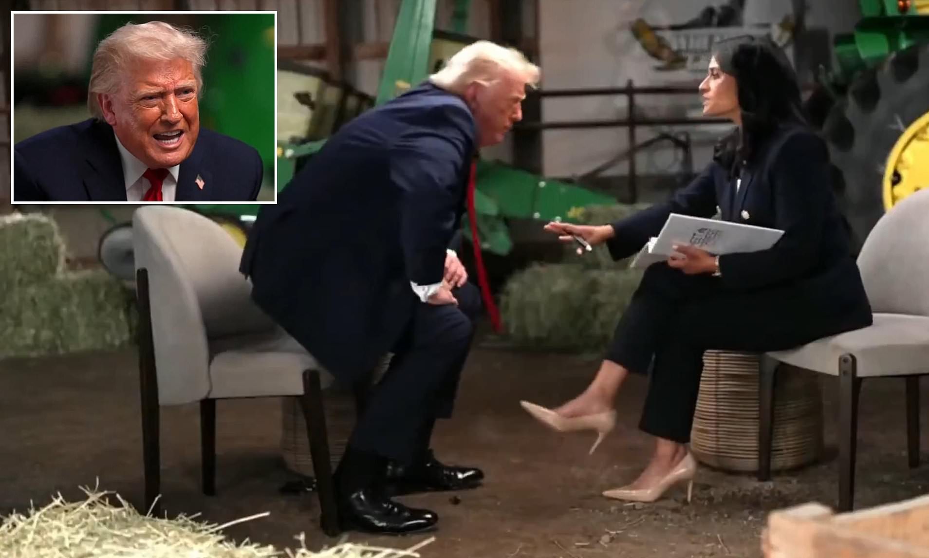 Irate Trump storms off NBC set mid-sentence as he blasts 'dishonest press'