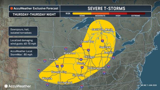 Active stretch of severe weather to unfold across the Plains, Midwest ...