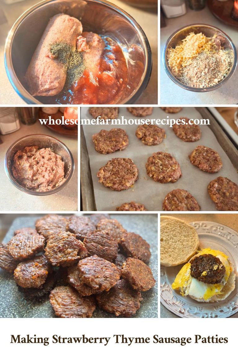 Easy sweet and savory strawberry sausage patties recipe