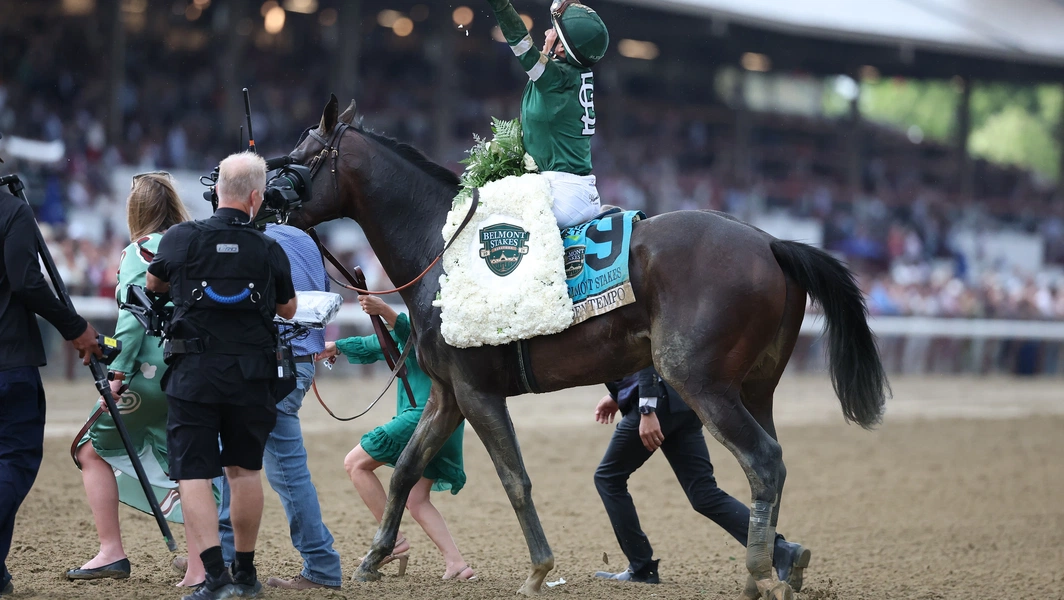 Golden Tempo wins Belmont Stakes, claims second Triple Crown leg