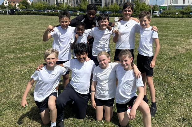 Primary school pupils battle for rounders trophy at tournament