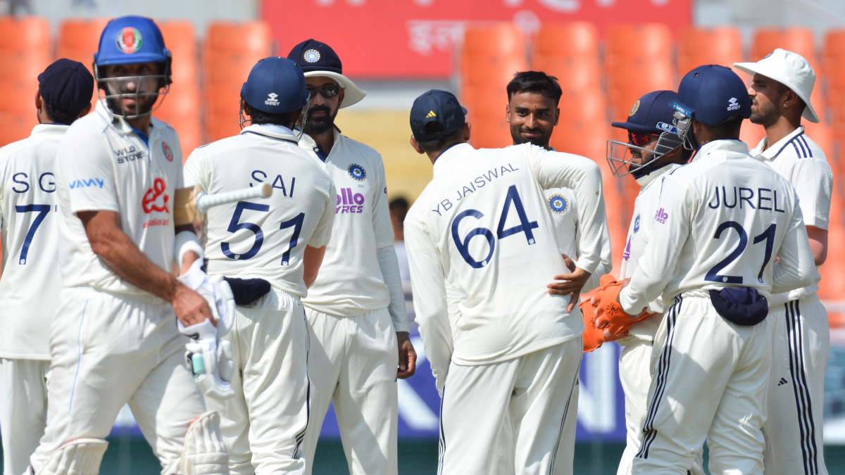 Manav Suthar Shines on Test Debut as India Tighten Grip on Afghanistan ...