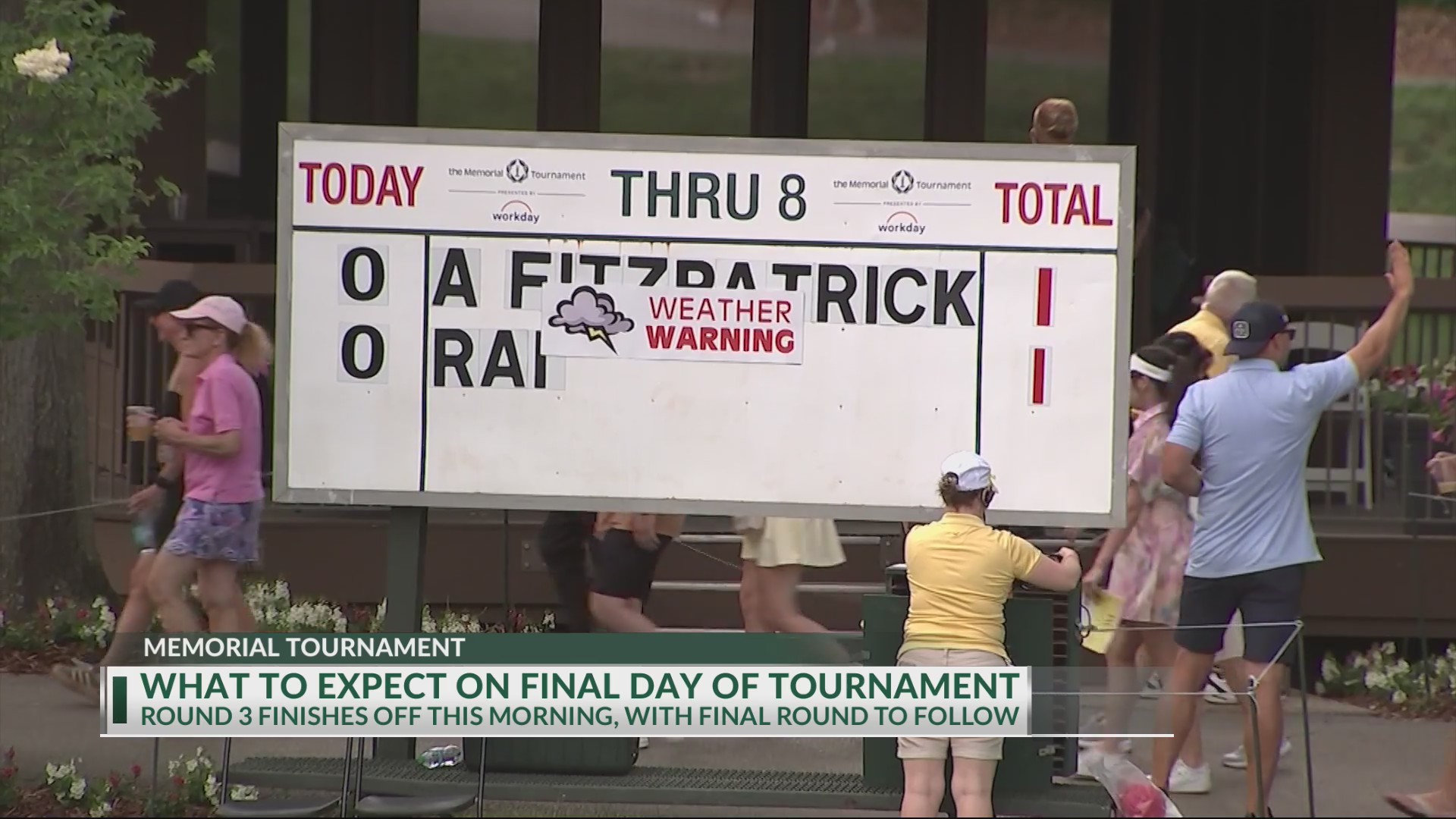 Memorial resumes third round after stormy Saturday