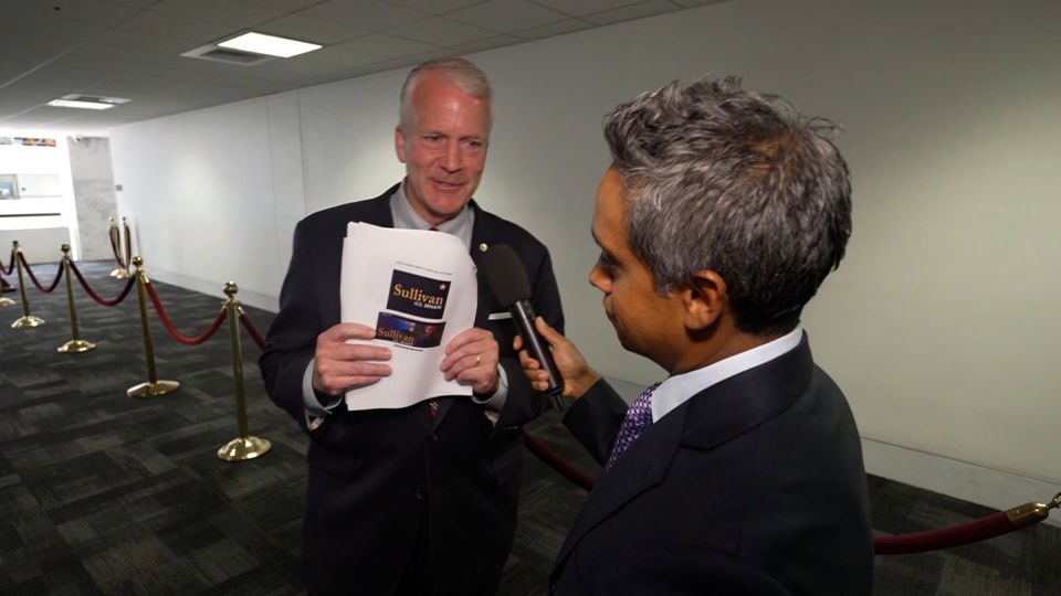 GOP Sen. Dan Sullivan is raising alarms about an 11th hour challenger ...