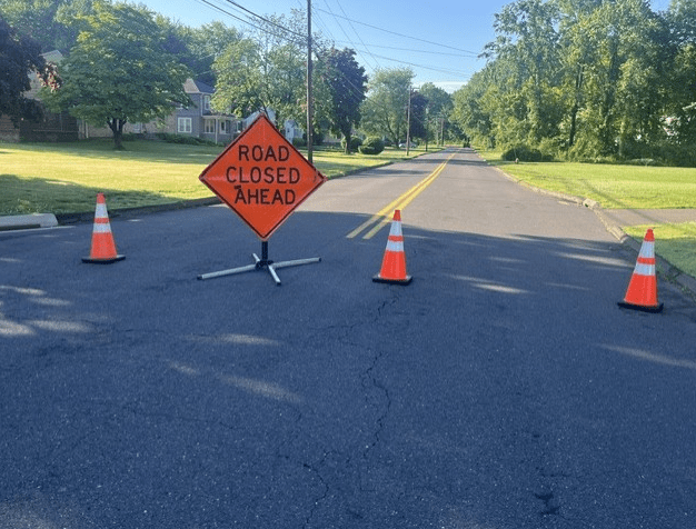 Rocky Hill water main break closes road