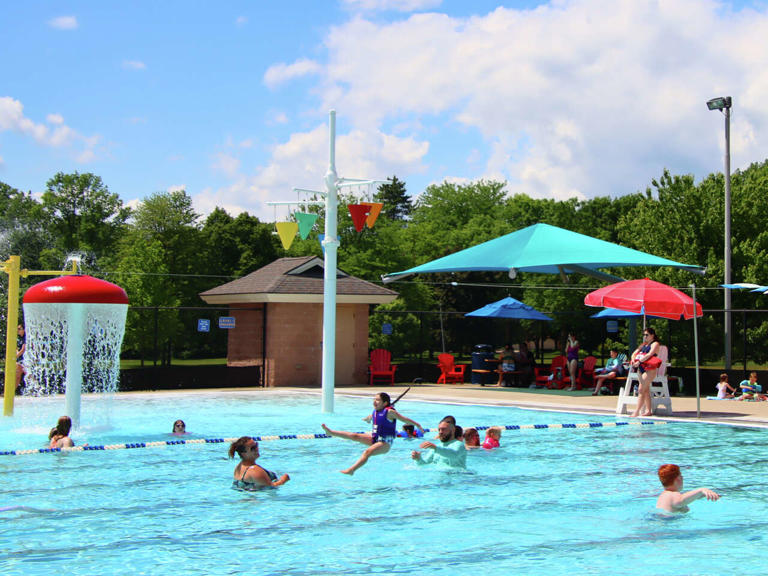 Photos: Families dive into summer on opening day at Plymouth Pool